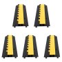 VEVOR 5 Pack Rubber Cable Protector Ramp 2 Channel Heavy Duty 66,000 ...