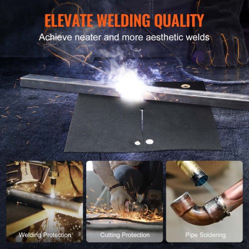 VEVOR Welding Blanket, 12" x 12" Carbon Fiber Heat Shield Welding Mat ...