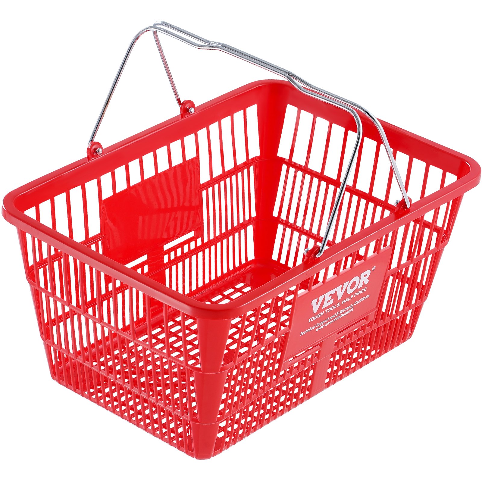 VEVOR Shopping Basket, Set of 12, 21L Durable Plastic Grocery Basket ...