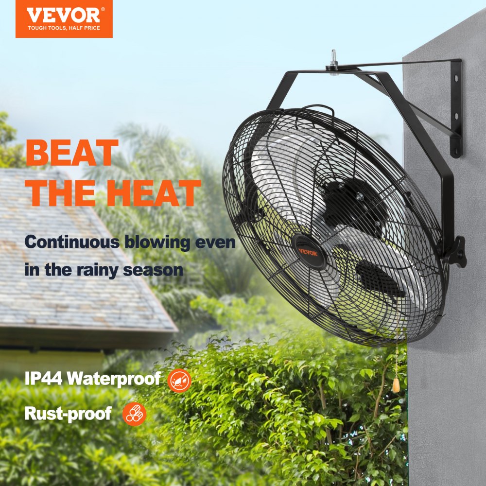 VEVOR Wall Mount Fan, 18 Inch, 3-speed High Velocity Max. 4150 CFM ...