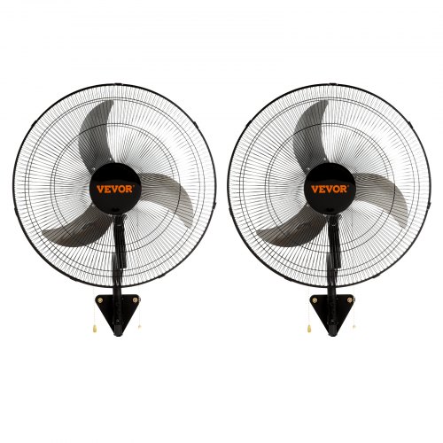 VEVOR Wall Mount Fan, 2 PCS 18 inch Oscillating, 3-speed High Velocity ...