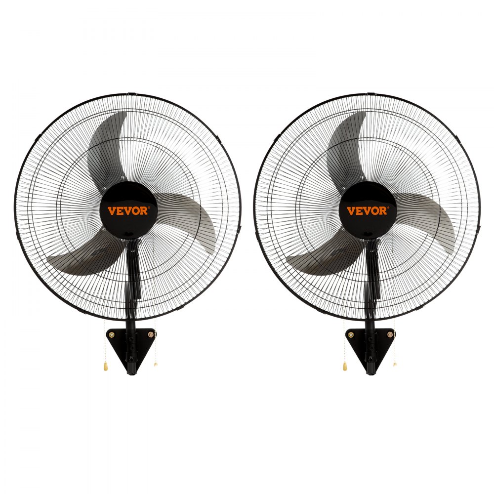 VEVOR Wall Mount Fan, 2 PCS 18 inch Oscillating, 3-speed High Velocity ...