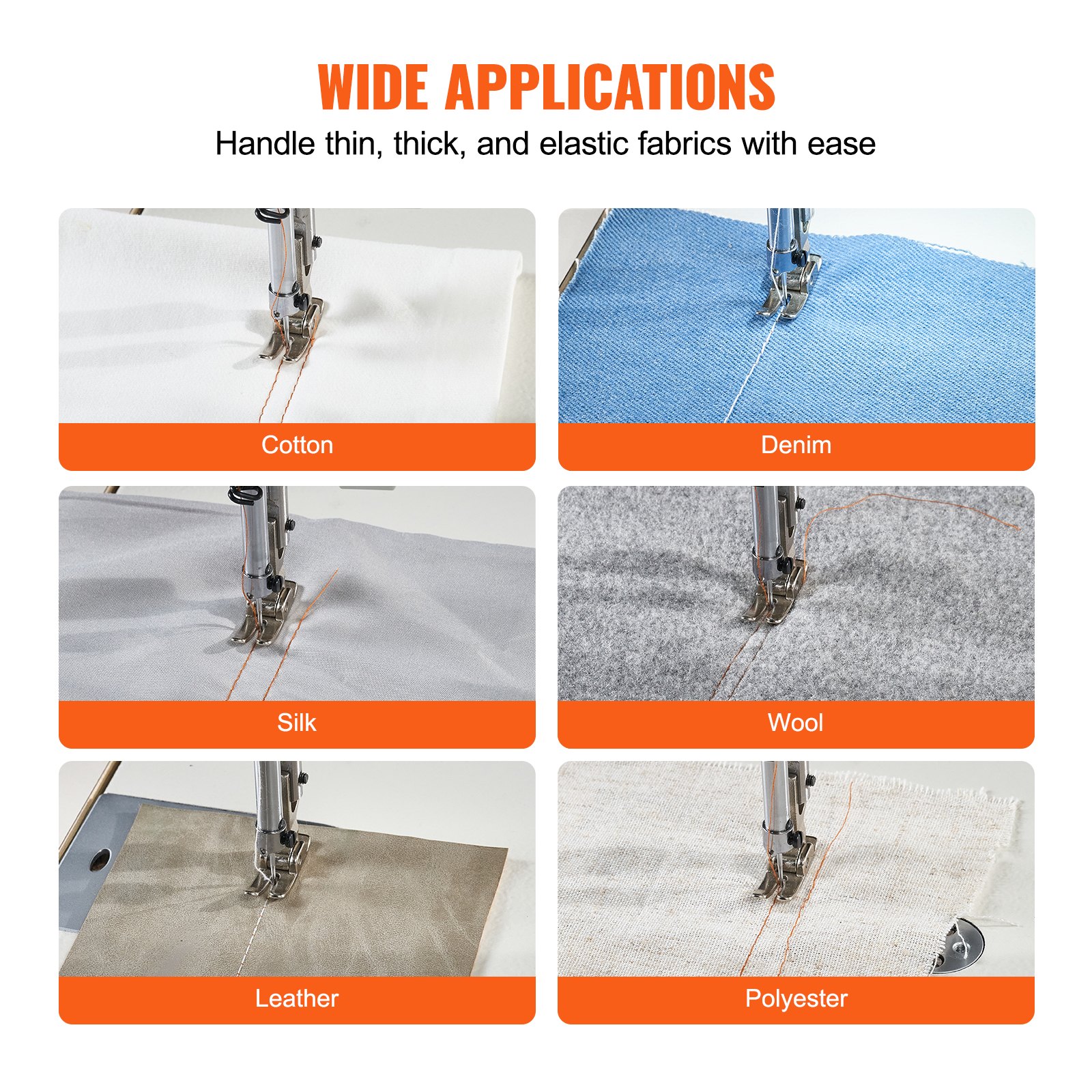 VEVOR Industrial Sewing Machine, 550W Servo Motor and Table Stand ...