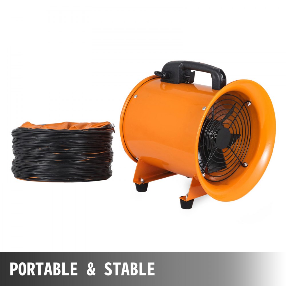8'' Extractor Fan Blower Portable W/5m Duct Hose Exhaust Ventilator ...