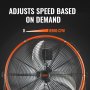 VEVOR Drum Fan, 24 Inch High Velocity Industrial Shop Fan, Heavy Duty ...