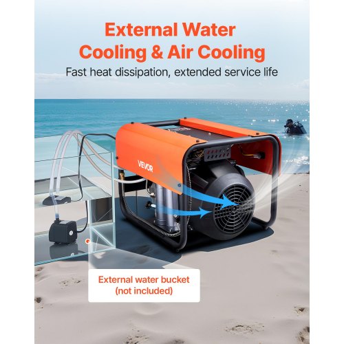 VEVOR PCP Air Compressor 4500PSI/30Mpa 2-Cylinder Scuba Diving Tank ...