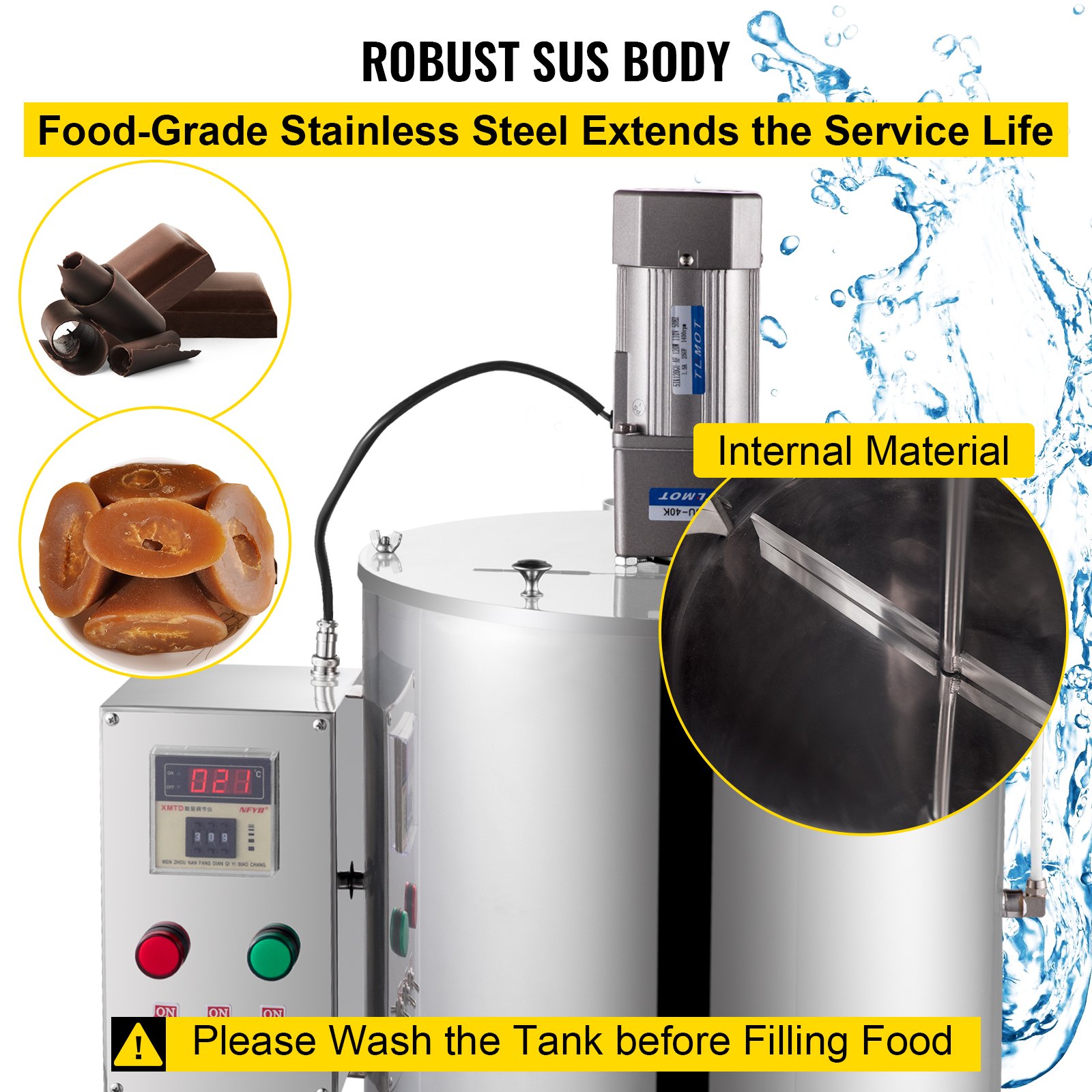 VEVOR Heating Mixing Filling Machine, 15L/4 Gal Lipstick Filling ...