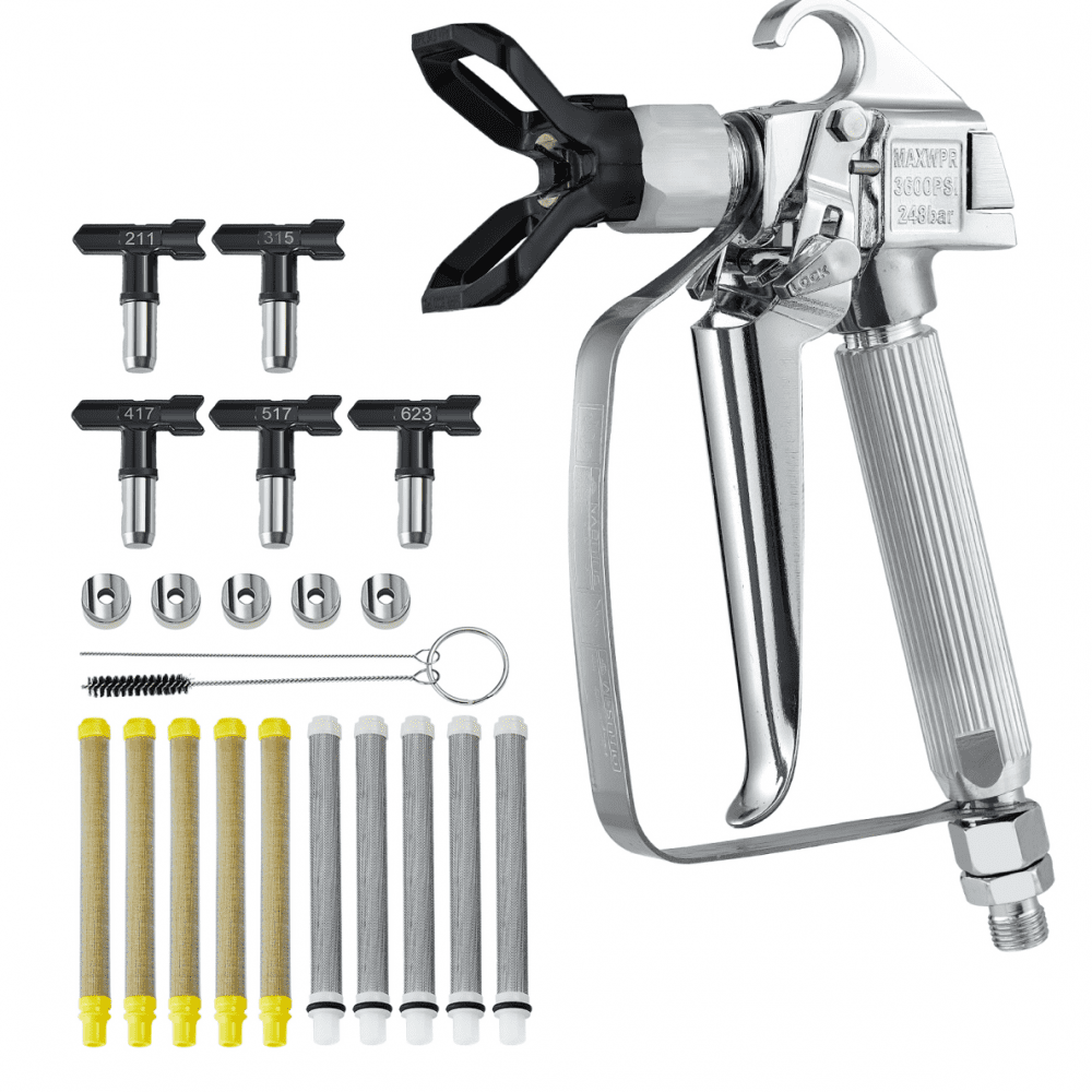 VEVOR Airless Paint Spray Gun, 3600PSI High Pressure Airless Paint ...