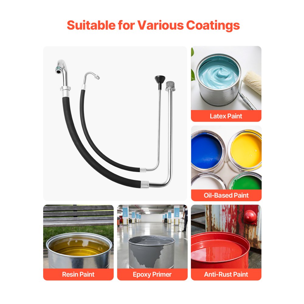 VEVOR Suction Hose Tube and Reflux Line Sets, Aluminum Alloy an Rubber ...