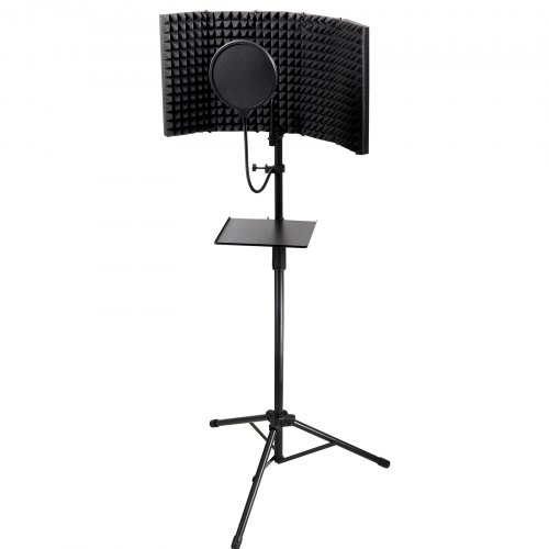 VEVOR Microphone Isolation Shield, 5-Panel, Studio Recording Foldable ...