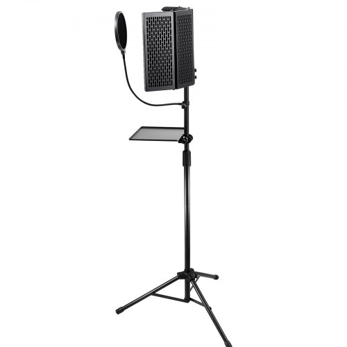 VEVOR Microphone Isolation Shield, 5-Panel, Studio Recording Foldable ...