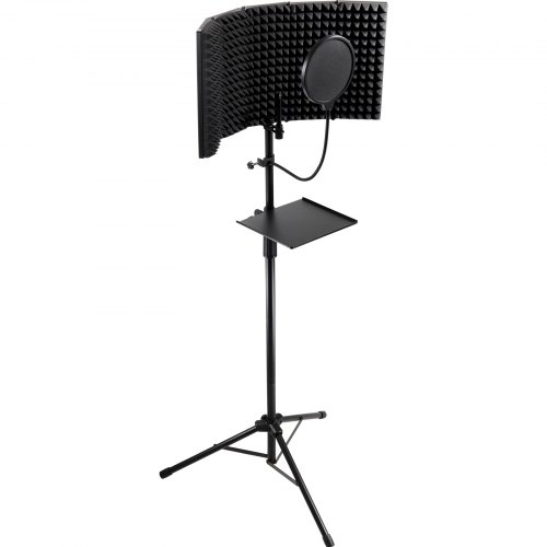 VEVOR Microphone Isolation Shield, 5-Panel, Studio Recording Foldable ...