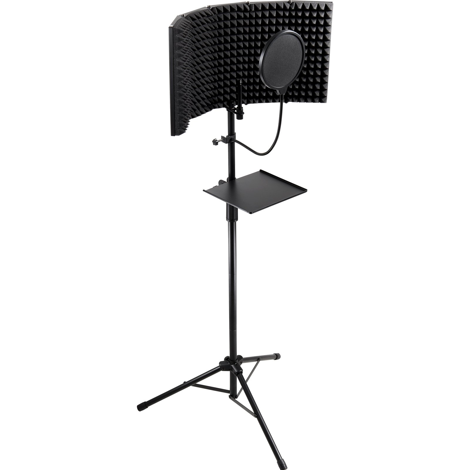 VEVOR Microphone Isolation Shield, 5-Panel, Studio Recording Foldable ...