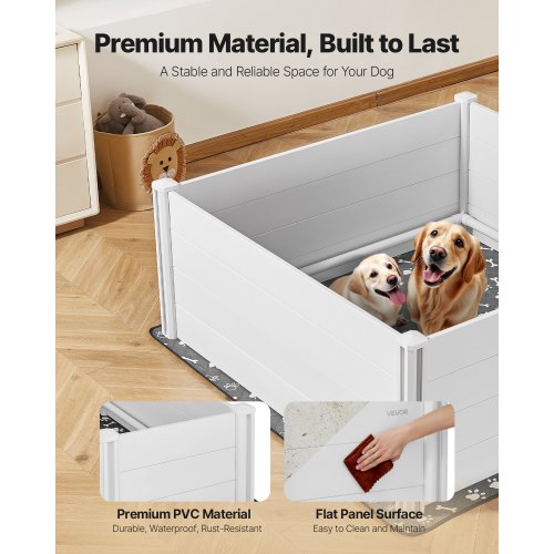 Dog Whelping Box 60x60x24 inch with Height Adjustable Door for Extra ...
