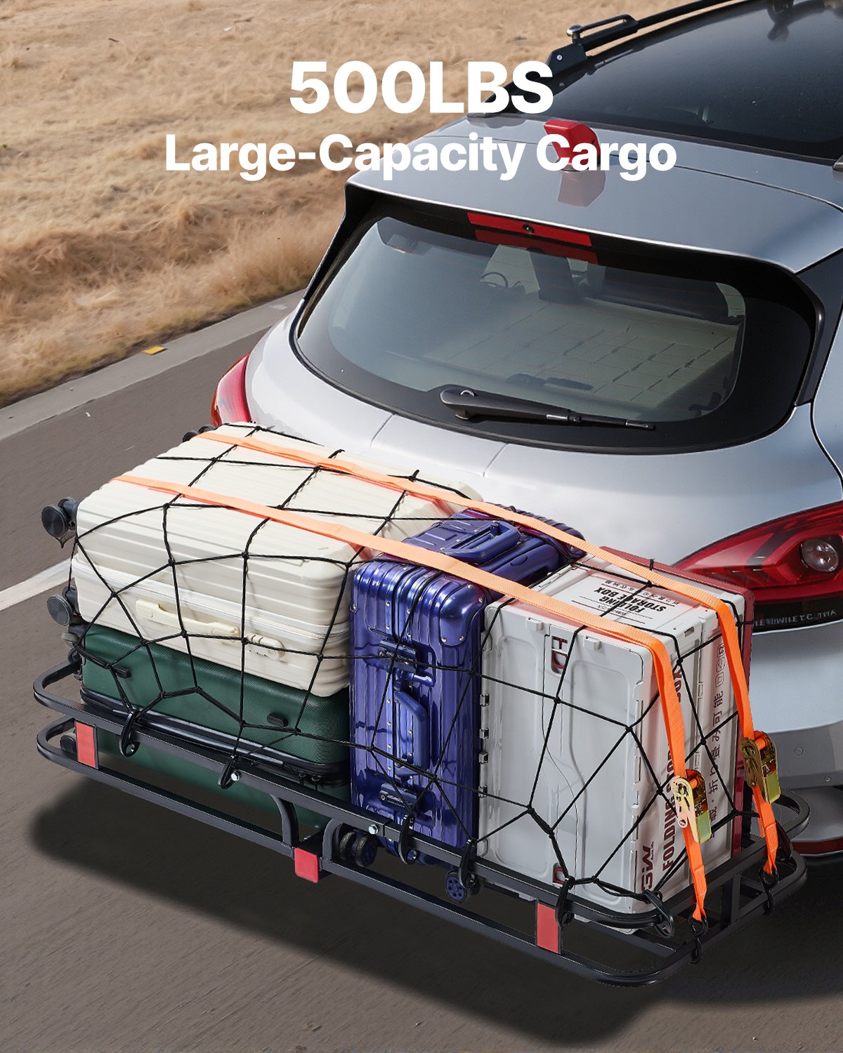 VEVOR Receiver Hitch Cargo Carrier — 500 lbs for SUVs