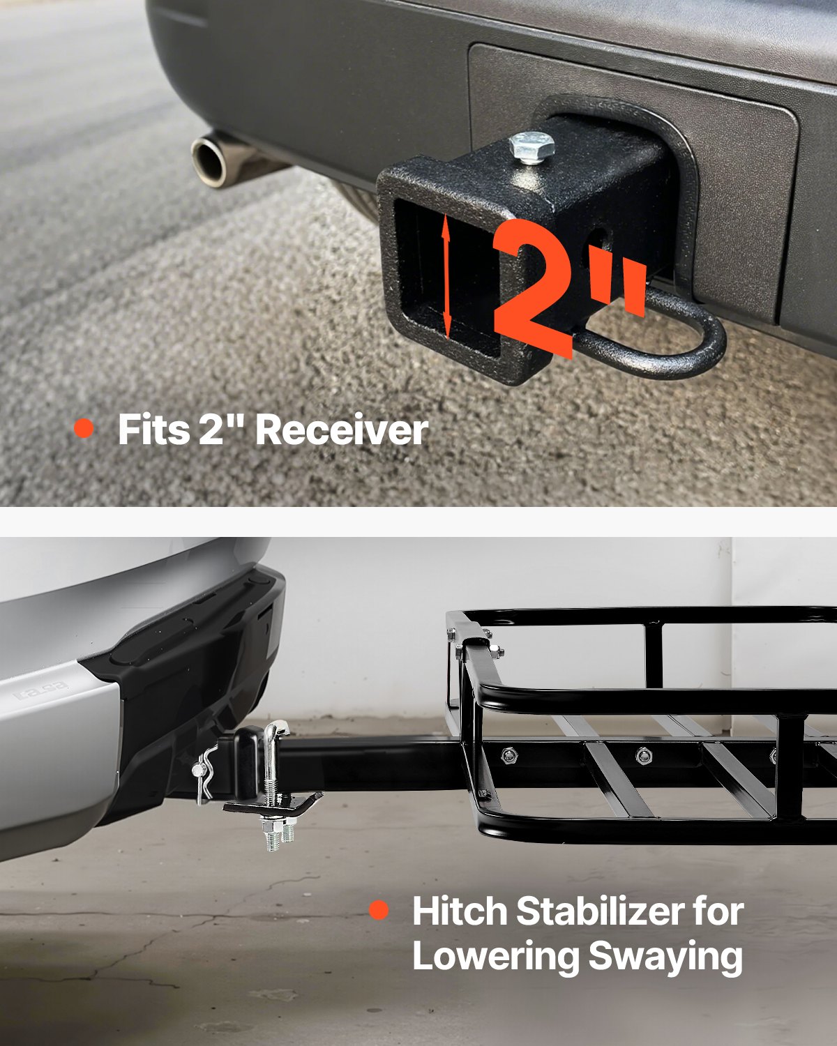 VEVOR Receiver Hitch Cargo Carrier — 500 lbs for SUVs