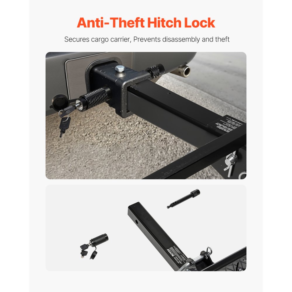 VEVOR Receiver Hitch Cargo Carrier — Folding 70" 500 lbs