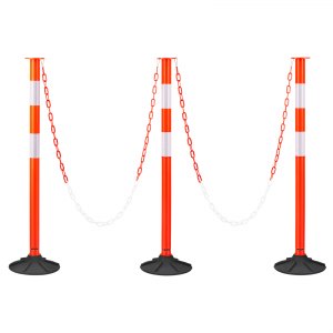 VEVOR 3 Pack Traffic Delineator Posts, 34 in Traffic Safety Cones with ...