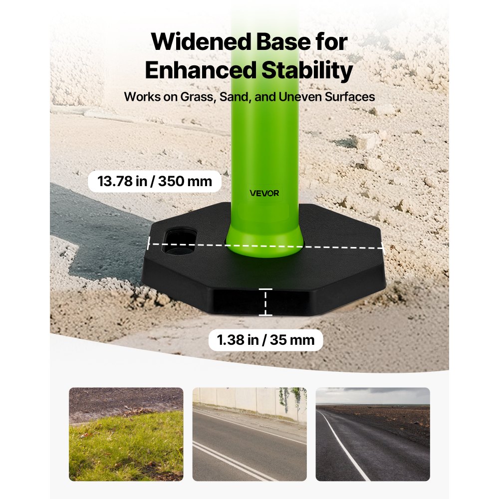 VEVOR Traffic Delineator Post Cones – 48 Inch, 3 Pack