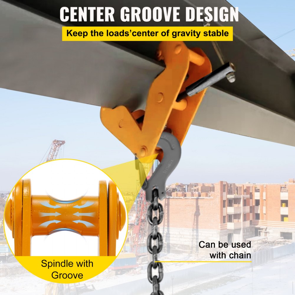 VEVOR Beam Clamp 4400lbs/2ton Capacity, I Beam Lifting Clamp 3inch ...