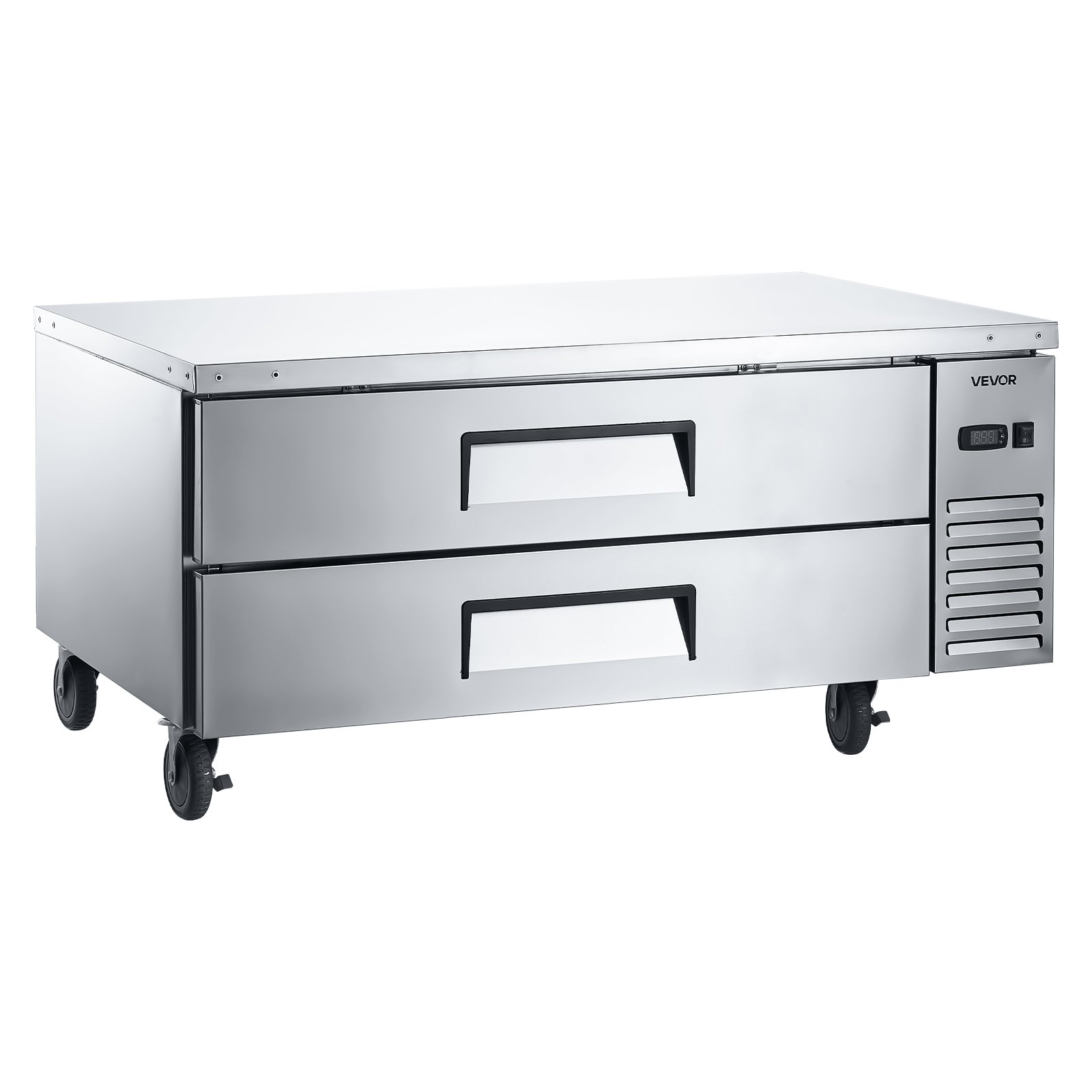 VEVOR Chef Base Refrigerator, 52" W Commercial Chef Bases Worktop ...