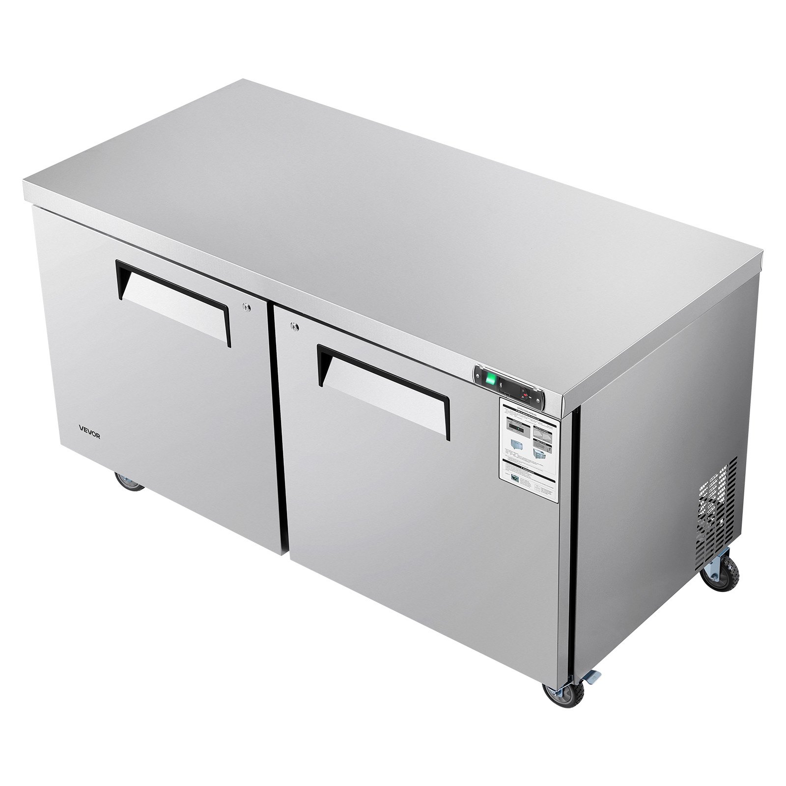 VEVOR 60" W Commercial Freezer, 14.8 Cu.Ft Worktop Freezers ...