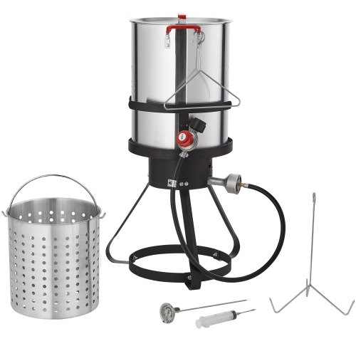 VEVOR Turkey Deep Fryer, 30-qt Turkey Fryer Boiler Steamer Cooker Set ...