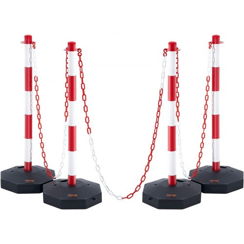 VEVOR Adjustable Traffic Delineator Post Cones, 4 Pack, Traffic Safety ...