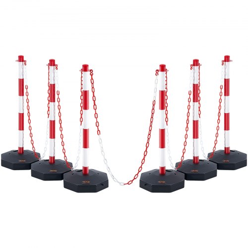 VEVOR Adjustable Traffic Delineator Post Cones, 6 Pack, Traffic Safety ...