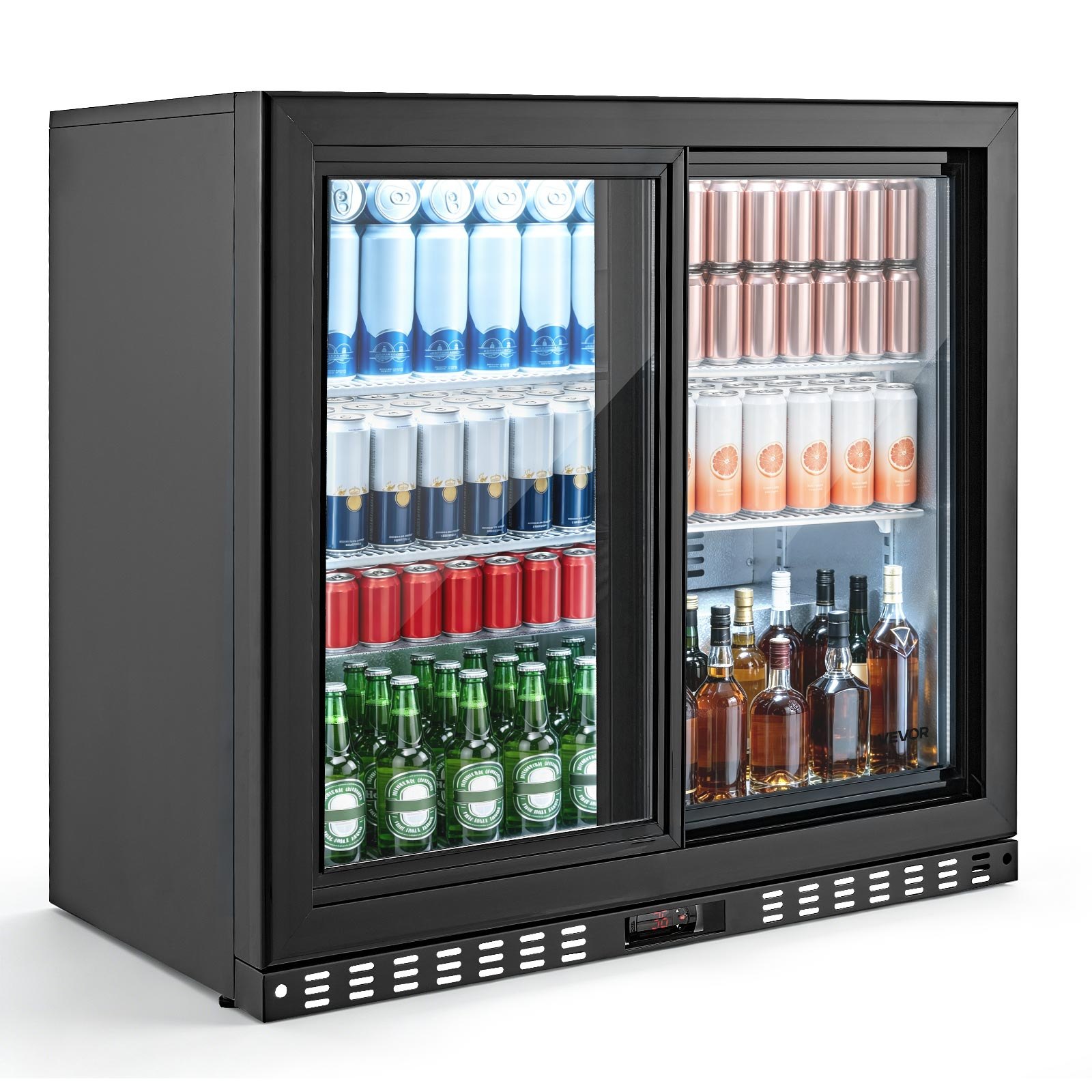 VEVOR Back Bar Cooler, 7.4 Cu. Ft Commercial Beverage Refrigerator ...