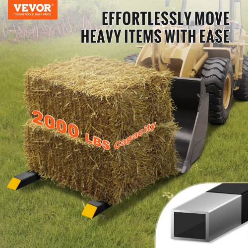 VEVOR Clamp on Pallet Forks, 2000 lbs Capacity Pallet Forks, 60 ...