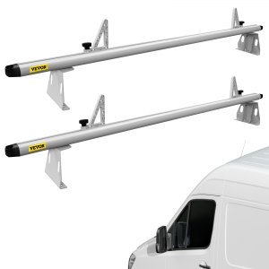 VEVOR Van Roof Ladder Rack, 2 Bars, 661 LBS Capacity, Heavy Duty ...
