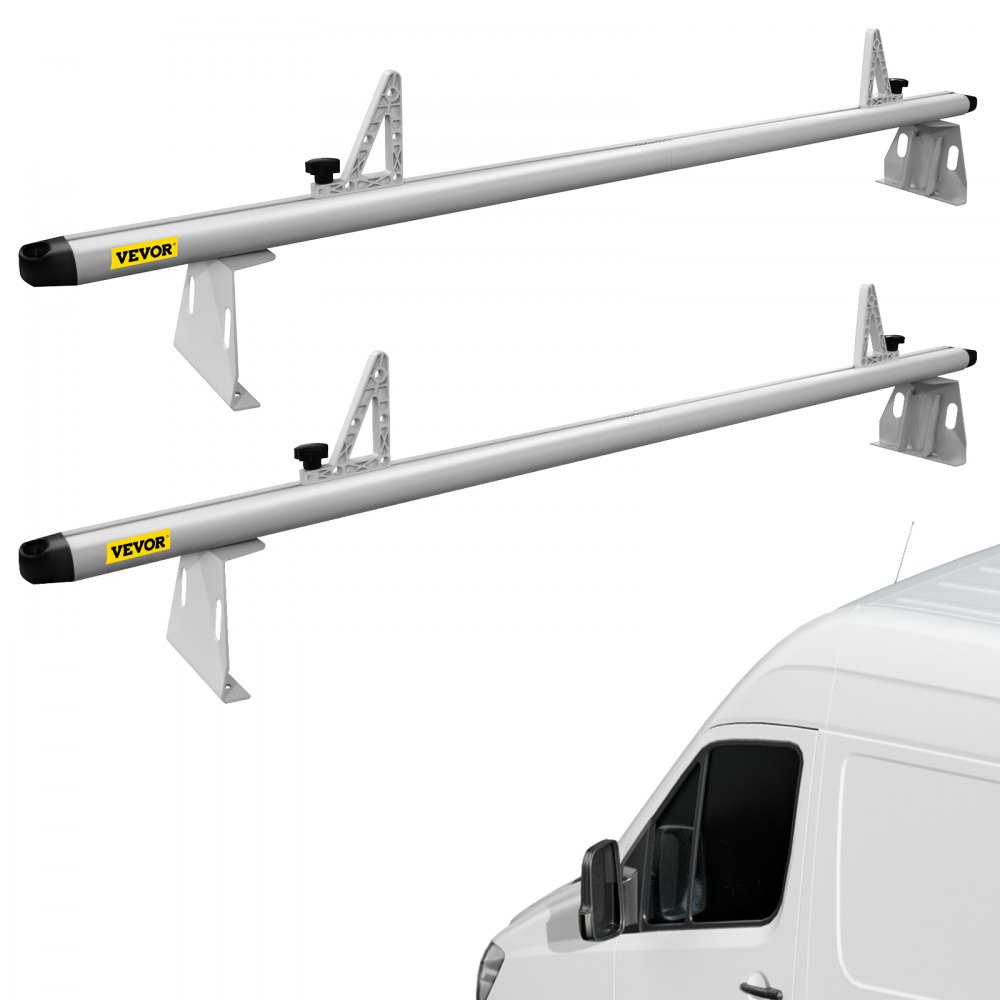 VEVOR Van Roof Ladder Rack, 2 Bars, 661 LBS Capacity, Heavy Duty ...