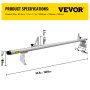 VEVOR Van Roof Ladder Rack, 2 Bars, 661 LBS Capacity, Heavy Duty ...