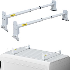 VEVOR Van Roof Ladder Rack, 2 Bars, 331 LBS Capacity, 46.5\"-68.1 ...