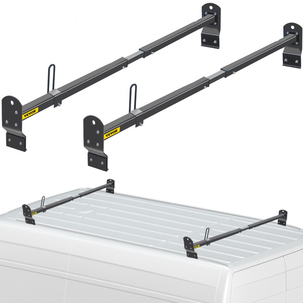 VEVOR Van Roof Ladder Rack, 2 Bars, 661 LBS Capacity, 55"-63 ...