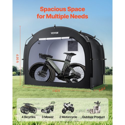 Outdoor Bike Storage Tent Spacious Waterproof Bike Tent for 4 to 5 ...