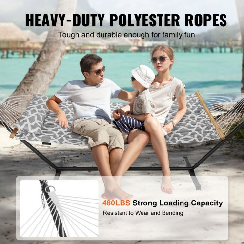 VEVOR Two Person Hammock with Stand Included Heavy Duty 480lb Capacity ...