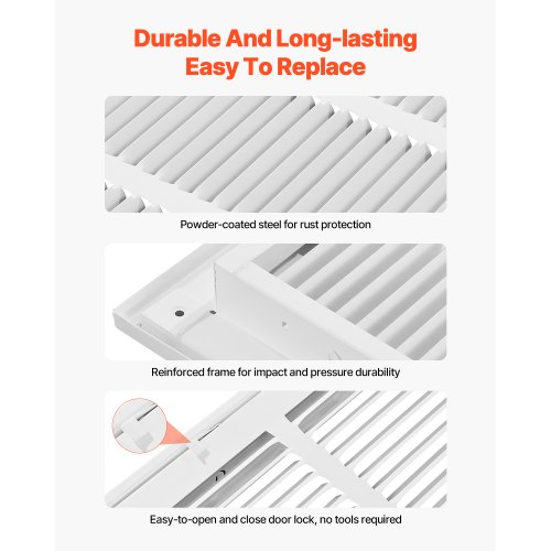 Return Air Filter Grille Fits W30 x H20 In Duct Opening Vent Cover ...