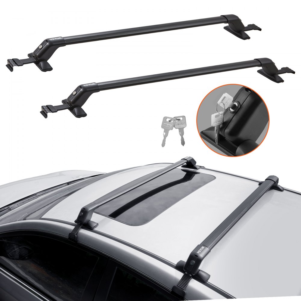 VEVOR Universal Roof Rack Crossbar for Naked Roof Vehicle Aluminum with ...