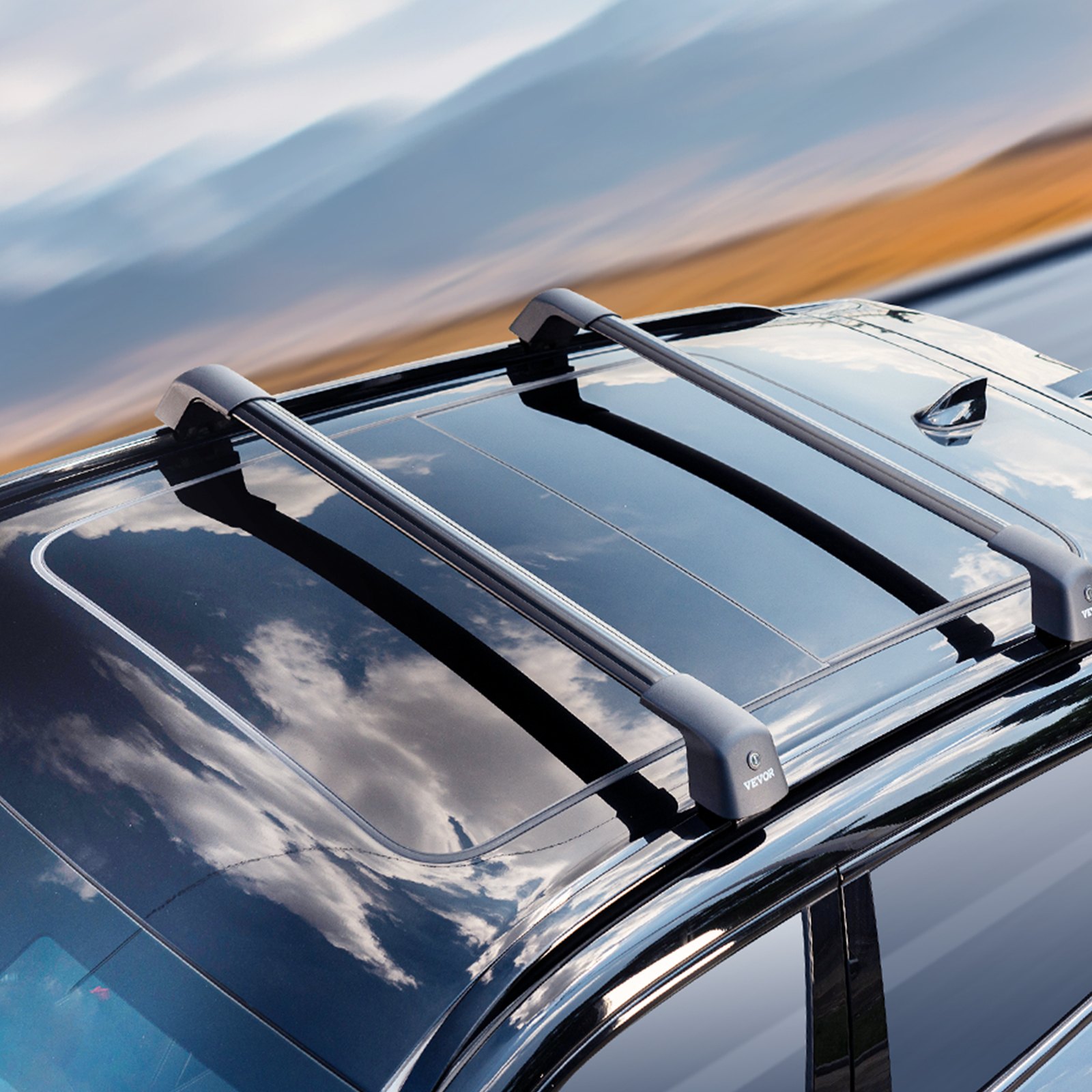 VEVOR Universal Roof Rack Crossbar Max 120.9 cm Fits Grooved Side Rails ...
