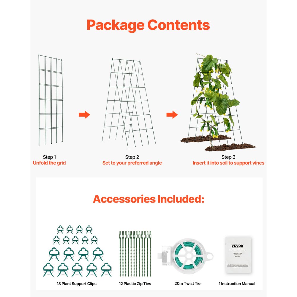 VEVOR Garden Trellis for Climbing Plants — Steel A-Frame