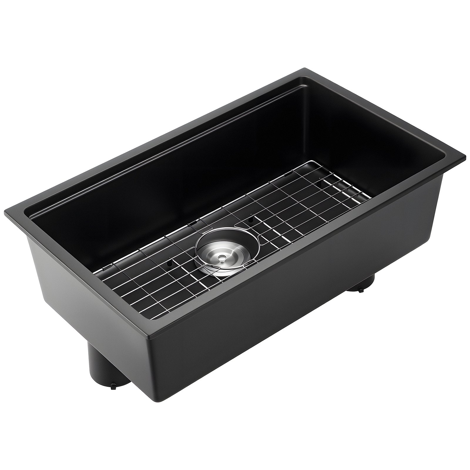 VEVOR Black Granite Kitchen Sink — Non-Porous Matte Finish