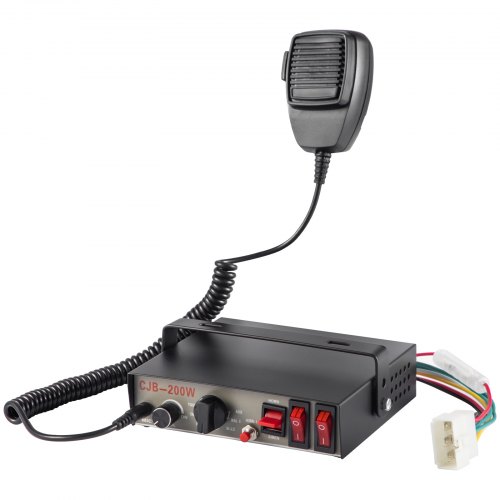 200W 9 Sound Loud Car Warning Alarm Fire Horn PA Speaker MIC System ...