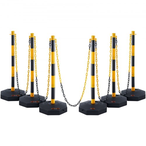 VEVOR Adjustable Traffic Delineator Post Cones, 6 Pack, Traffic Safety ...