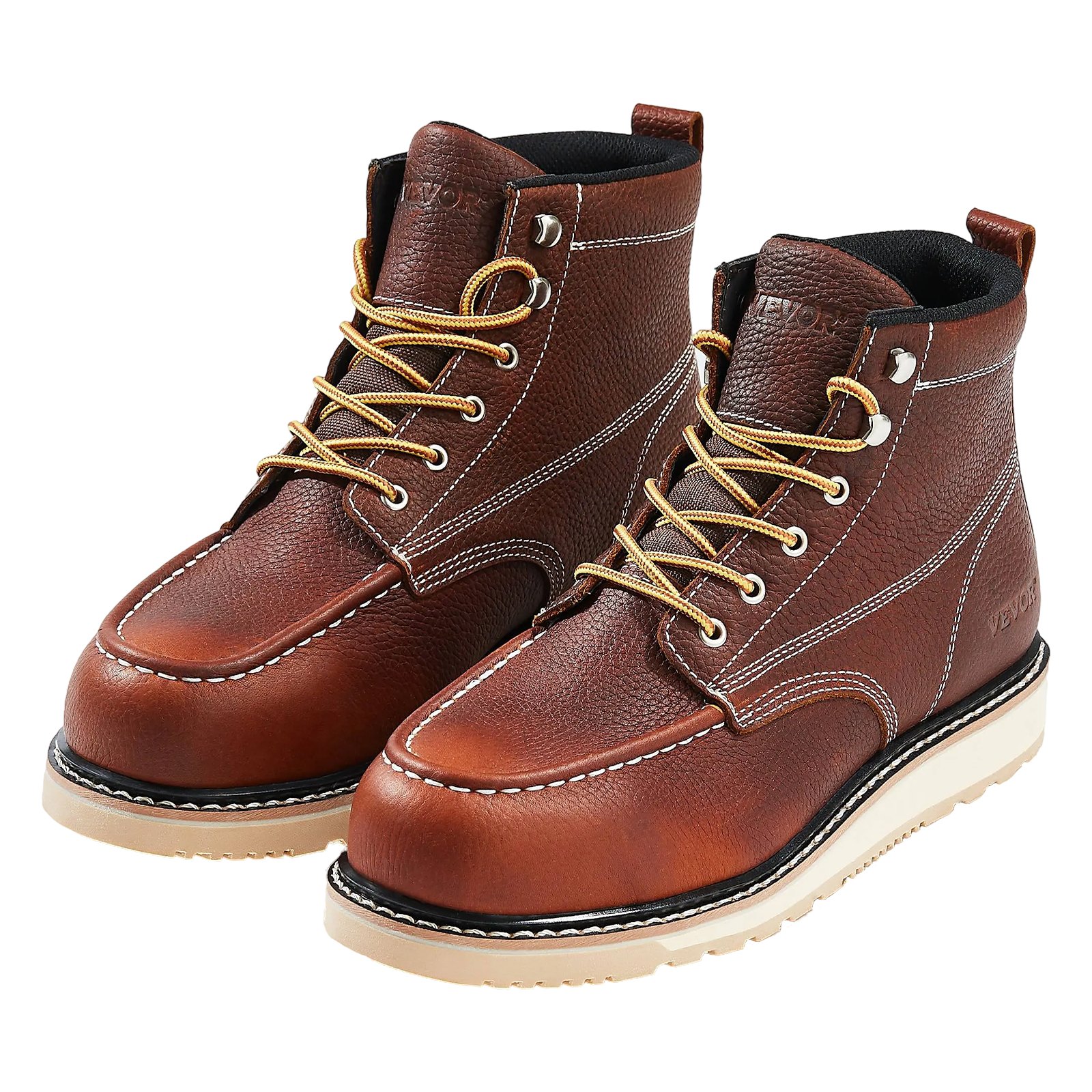 VEVOR Brown Work Boots for Men — Comfortable Footwear