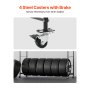 VEVOR Rolling Tire Storage Rack, 2-Shelf Tire Holder and Transport ...