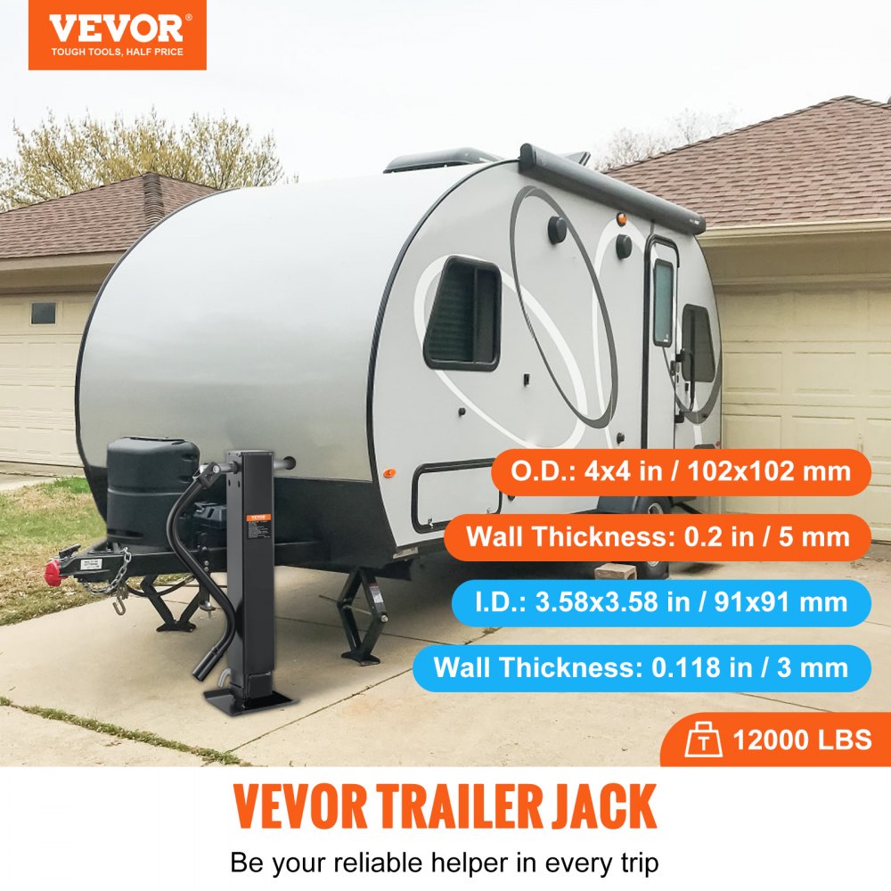 VEVOR Trailer Jack, Trailer Tongue Jack Welding-on 12000 lb Weight ...
