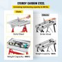 VEVOR Welding Table, 31" x 23", Steel Industrial Workbench w/ 400lbs ...
