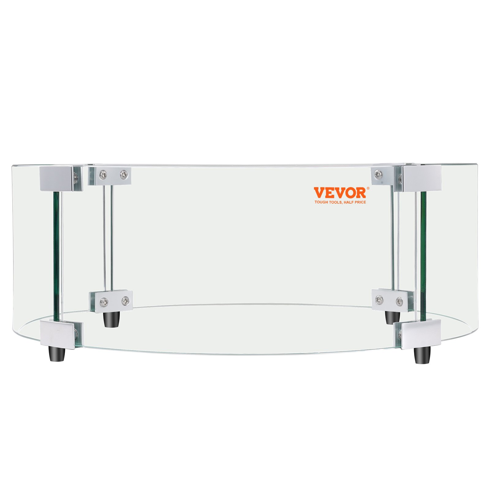 VEVOR Fire Pit Wind Guard, 29 x 8 inch Round Glass Flame Shield, 0.24 ...